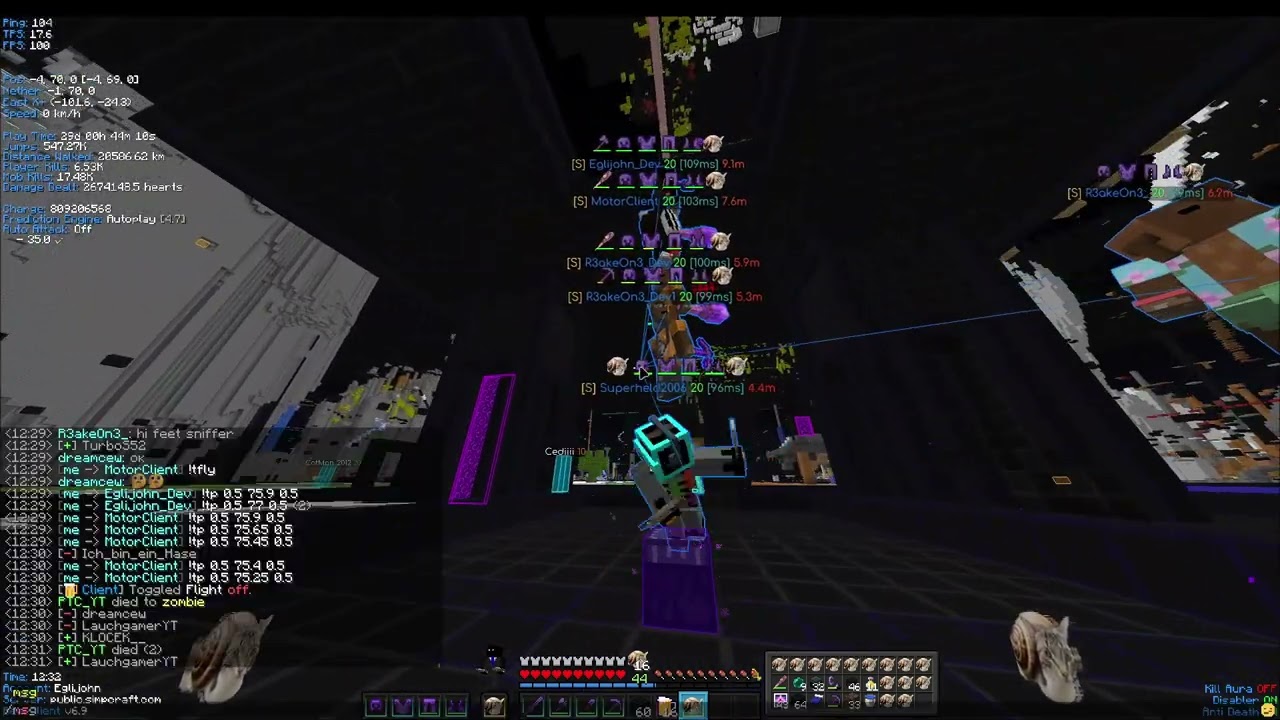 Idiots and Bots having fun on simpcraft.com