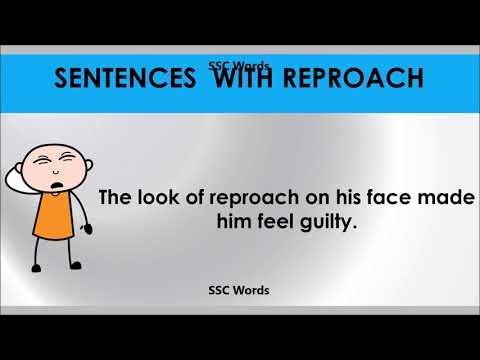 Reproach # Improve English # Meaning and 5 sentences # GRE CAT GMAT word # SSC Words