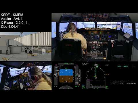 X-Plane 12 | VATSIM |Louisville - Memphis |KSDF - KMEM | Full Sim Cockpit | Zibomod |