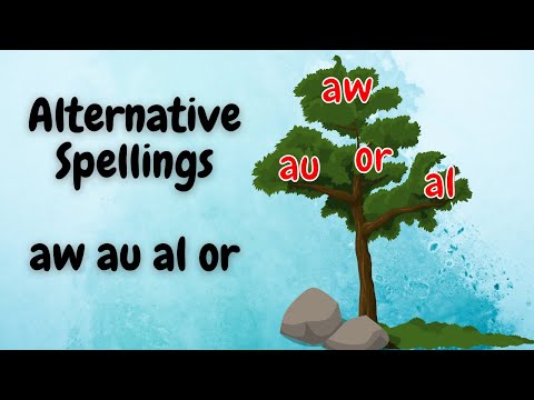 Alternative Spellings AW/ AU and AL, Along With Free Worksheets