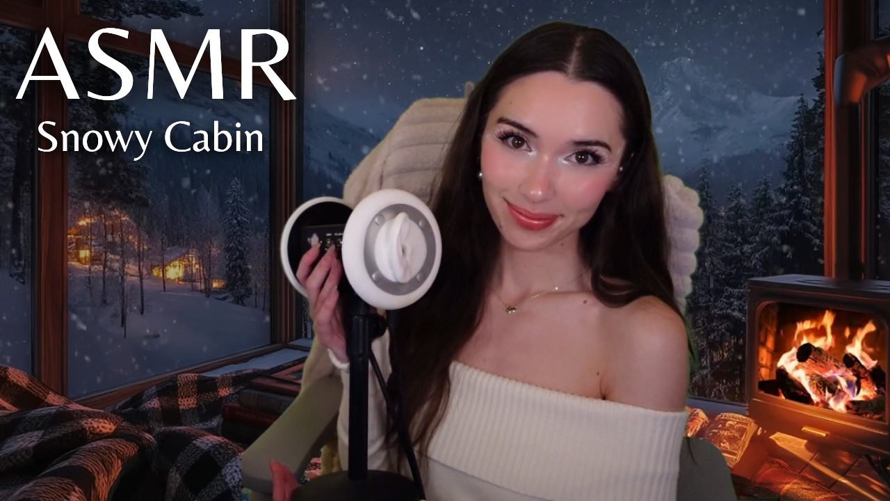 ASMR for Sleep ✧ Whispering to You in a Snowy Cabin with a Crackling Fireplace Ambiance (Twitch VOD)