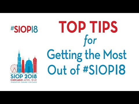 SIOP Tips for AT the Conference part 1
