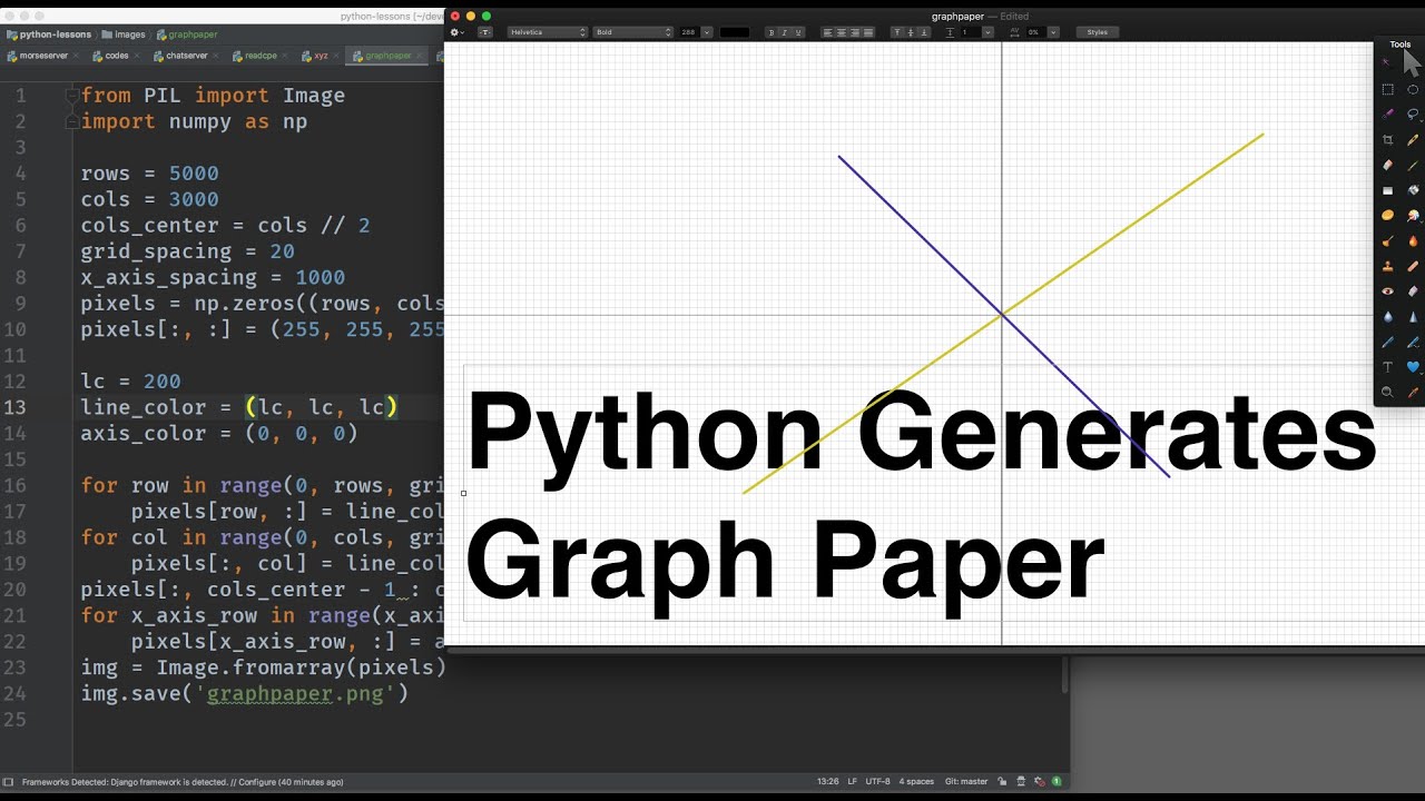 Python Generates Graph Paper
