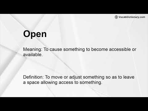 Open Meaning