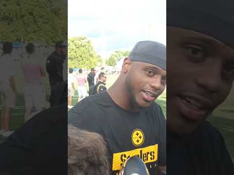 asking the ? #steelerstrainingcamp #steelers #nflpreseason #definition #footballplayer