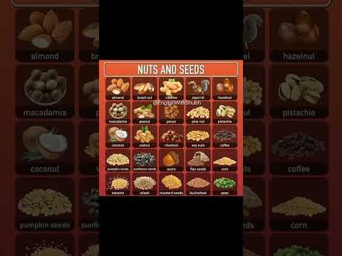 Nuts & Seeds Vocab | Mastering English Vocabulary: Words to Use in Everyday Conversations #shorts