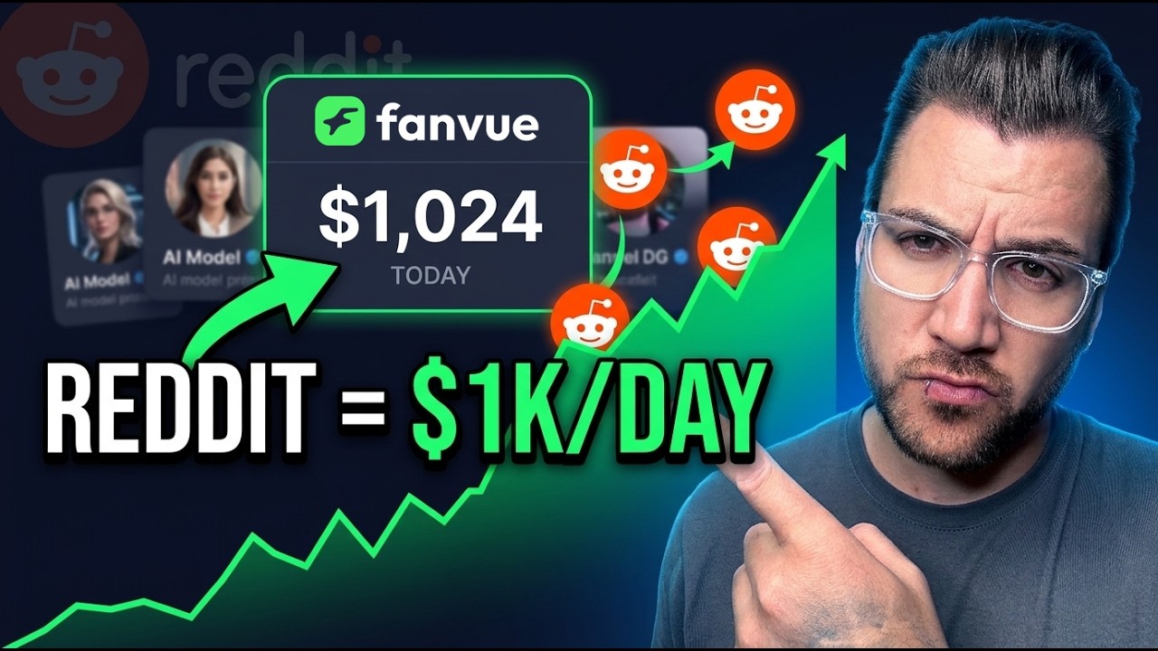 How I Made $1000 Daily on AI Model Fanvue With Reddit Only (AI OFM)