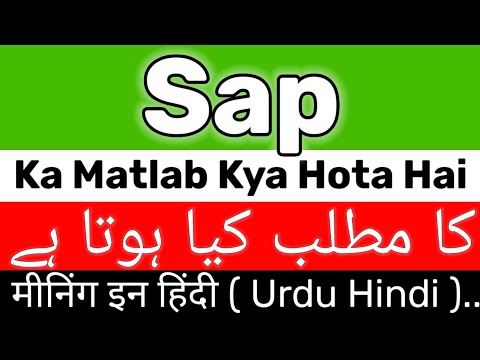 Sap Meaning | Sap Meaning In Urdu | Sap Ka Matlab Kya Hota Hai | Sap Ka Meaning Kya Hai