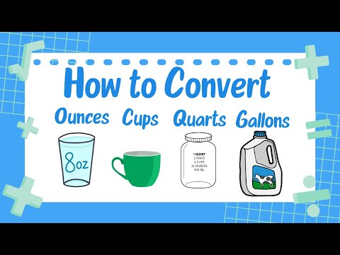 How to Convert Ounces to Cups - Pints to Cups - Quarts to Gallons