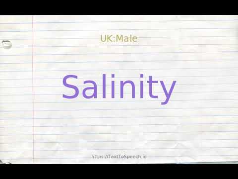 How to pronounce salinity