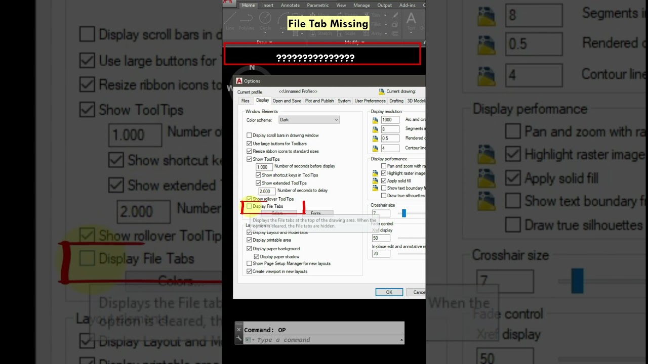 File Tab Missing 😱😱 in AutoCAD #shorts #autocad