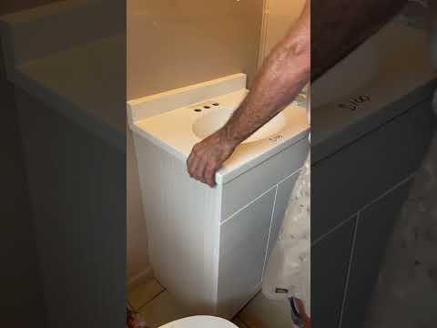 Installing New Vanity Sink #handyman #sink #install
