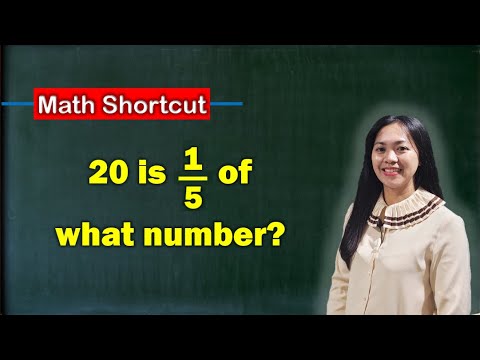 20 is 1/5 of what number? Math Tagalog Tutorial