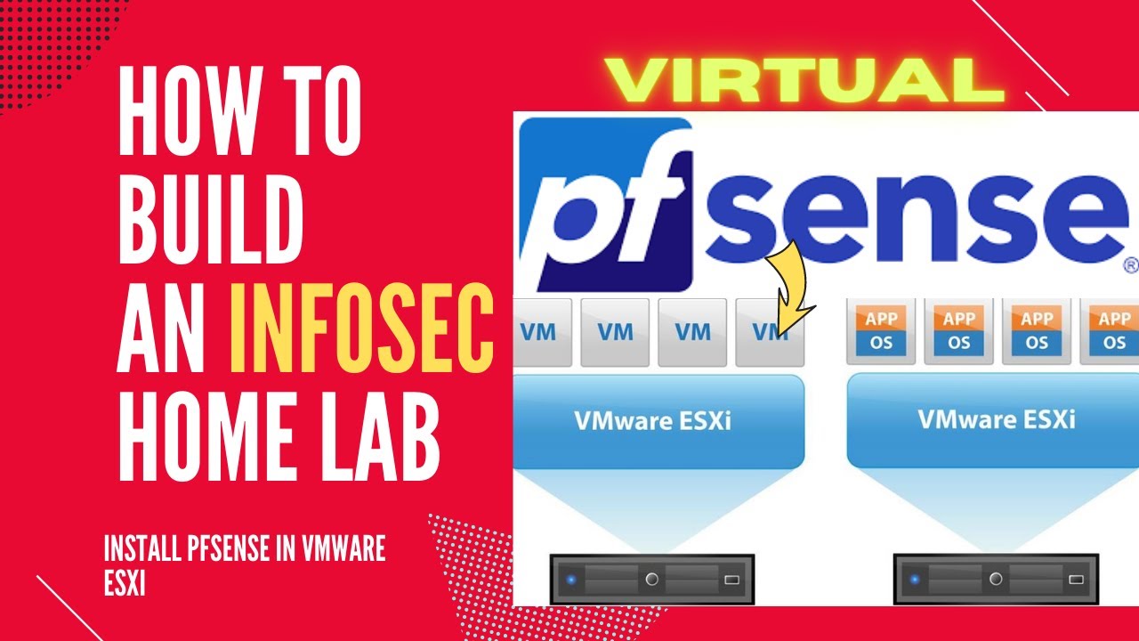 Building an Infosec IT Home Lab #7| Install pfSense in esxi