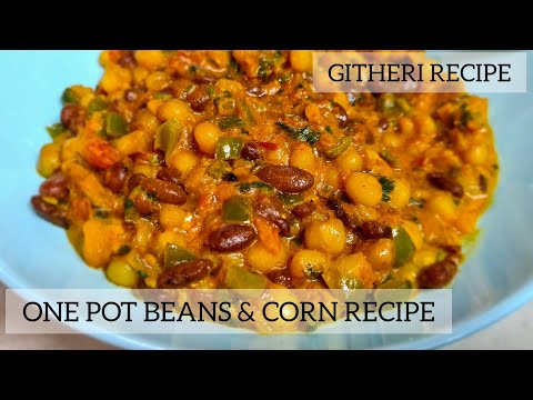 SIMPLE GITHERI RECIPE || Maize & Beans Recipe || A 10mins Vegan Meal