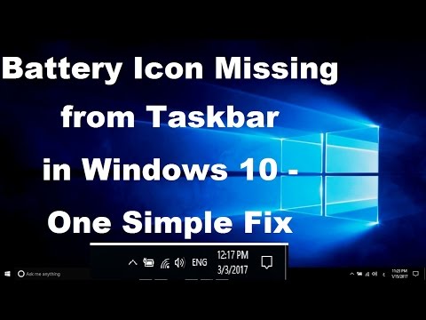 Battery Icon Missing from Taskbar in Windows 10 - Simple Fix
