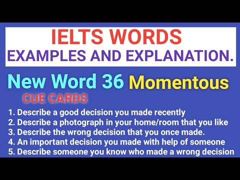 New word - 36 MOMENTOUS