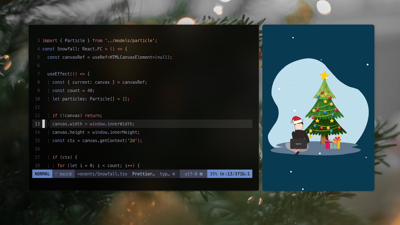 NextJS - How to create snow effect with Canvas API - No Talking