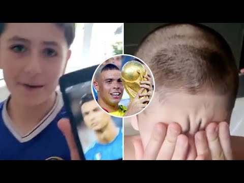 Son asks his dad for a Cristiano Ronaldo (CR7) haircut - gets a Ronaldo (R9) 2002 haircut😂..