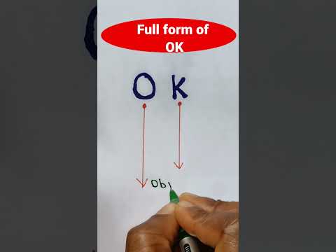 Full form of OK.#shorts #ok #fullform