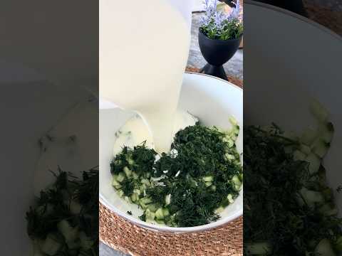 REFRESHING TURKISH FOOD CACIK #cacık #veganfood #food #yummy #cooking #yesemek #veganrecipes