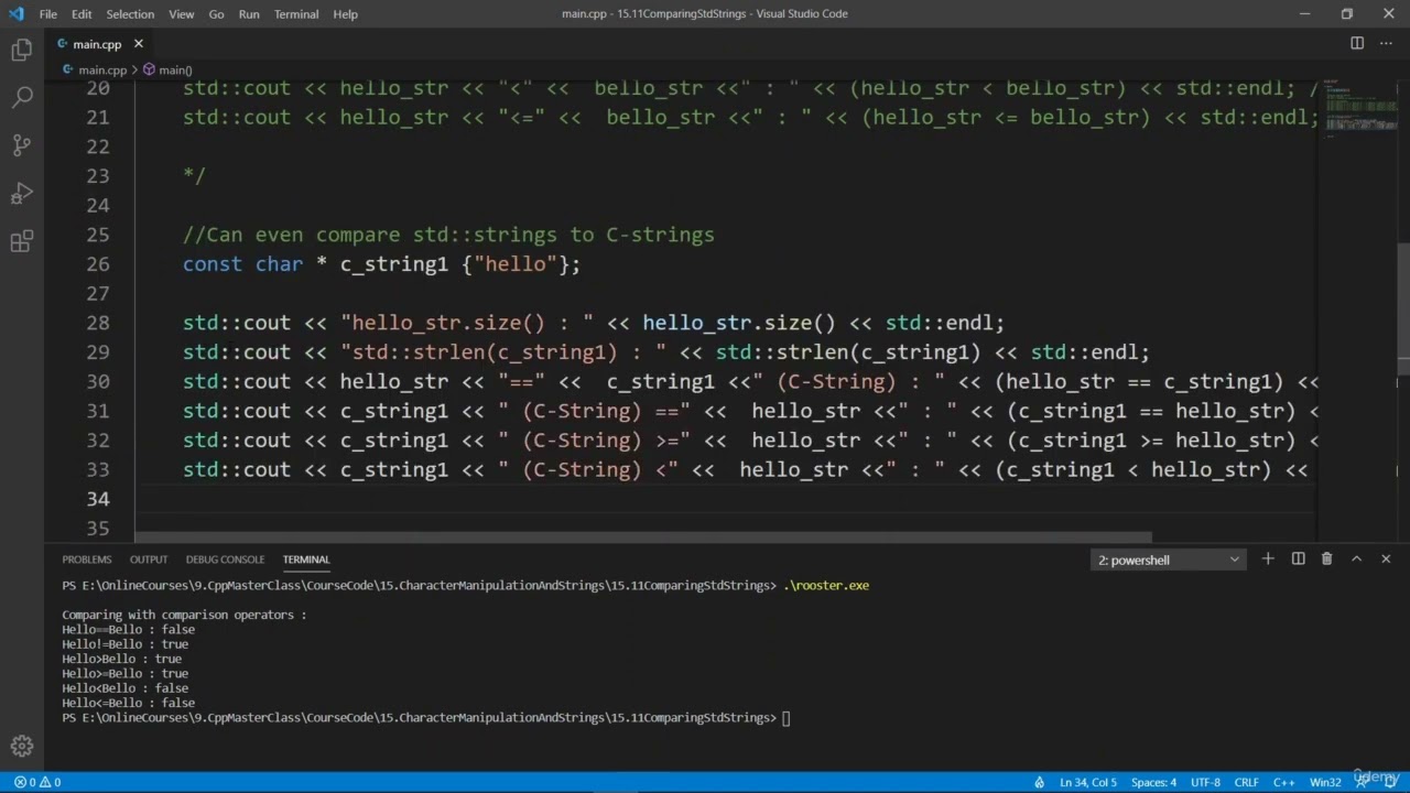 015 Comparing stdstring s
