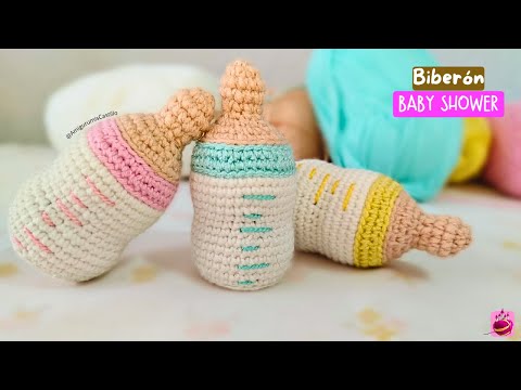 Baby bottle, souvenir for baby shower crochet🍼💖| Amigurumi Kwai AC