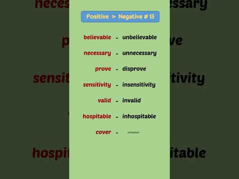 English Positive - Negative Words 13 of 27