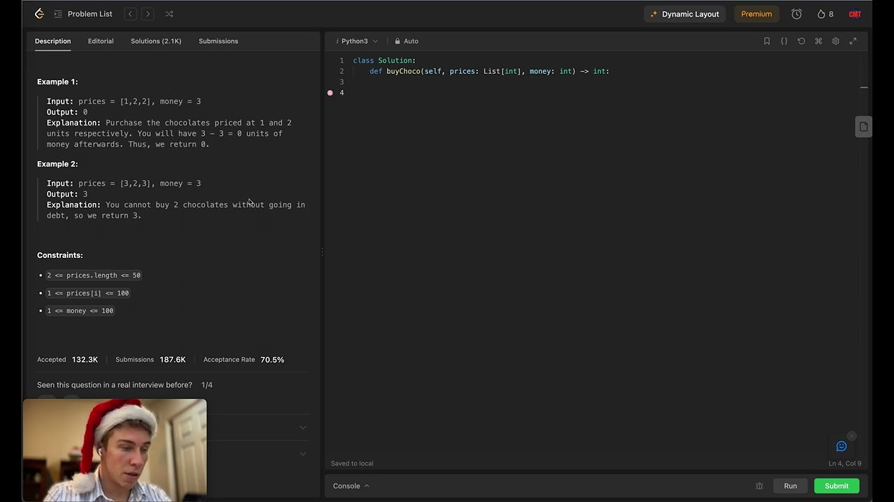 Buy Two Chocolates | 2706 Leetcode | Python3