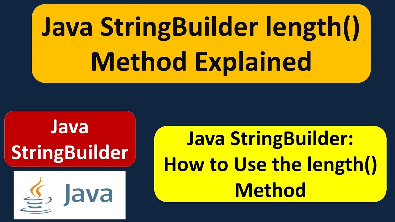 Java StringBuilder length() Method Explained | Java Tutorial