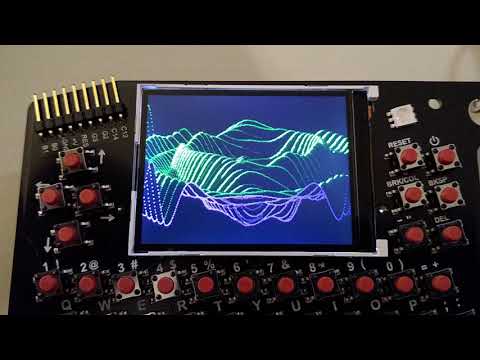 Animated 3D surface plotting on Hackaday Supercon 2018 Badge