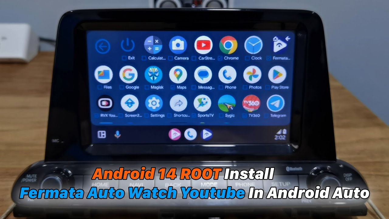 Android 14 ROOT - Install Fermata Auto 1.9.9 Watch Youtube In Android Auto