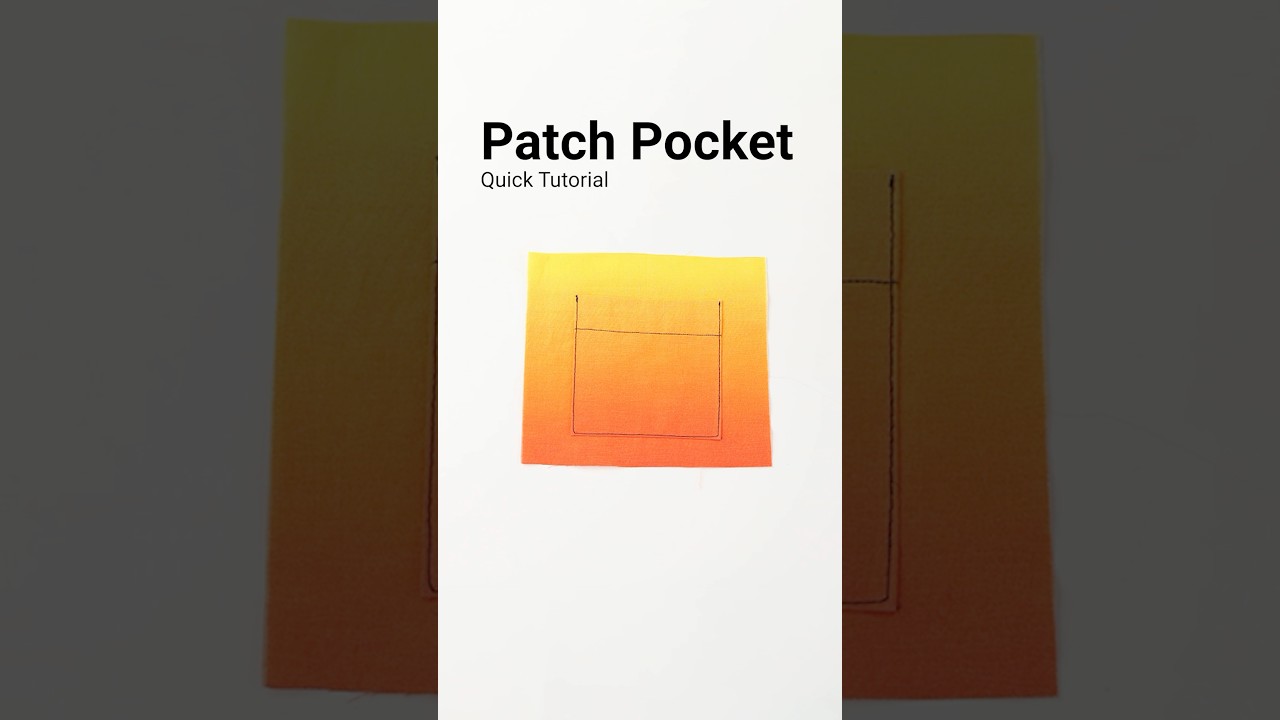 Easy patch pocket tutorial #freesewingtutorial #freepattern #sewingtips #patchpocket #pocketsewing