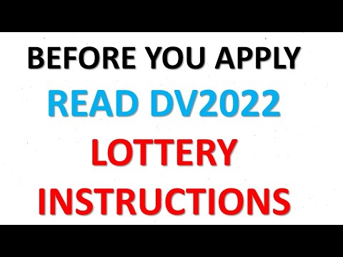 #DV2022 INSTRUCTIONS: Before You Apply Read Instructions First