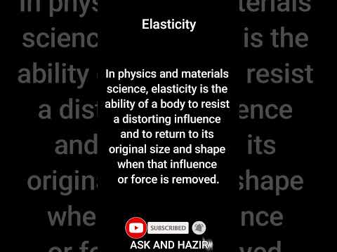 Definition of Elasticity #YouTubeShort #shortsvideo