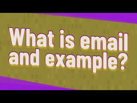 What is email and example?