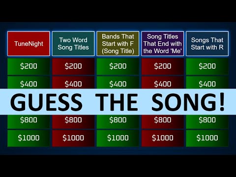Guess the Song Jeopardy Style | Quiz #71