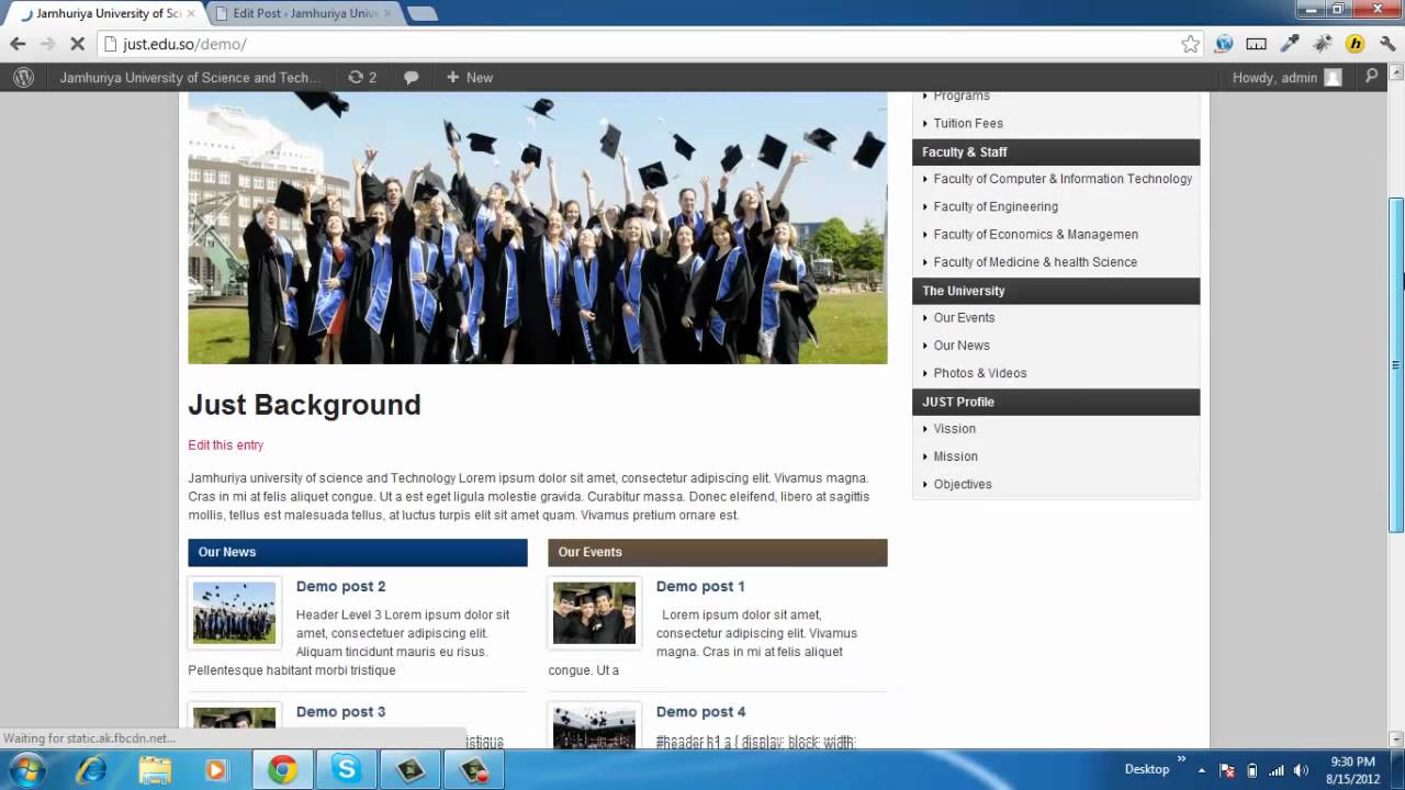 wordpress Backend Tutorial Part One