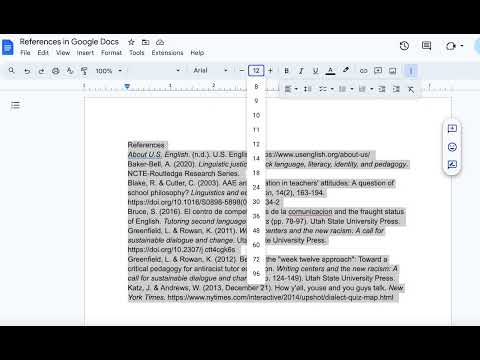 References in Google Docs