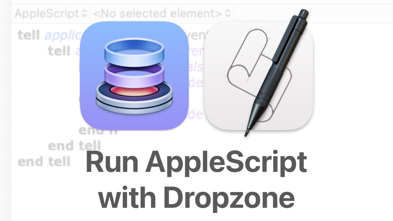 Dropzone 4 Run AppleScript Quick Action Demo