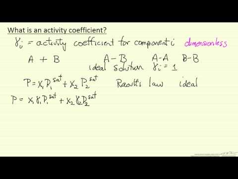 What is an Activity Coefficient?