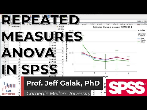 Repeated Measures ANOVA in SPSS Tutorial (SPSS Tutorial Video #23) - GLM