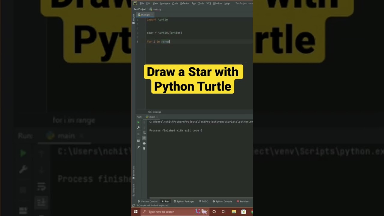 Draw a Star with Python Turtle