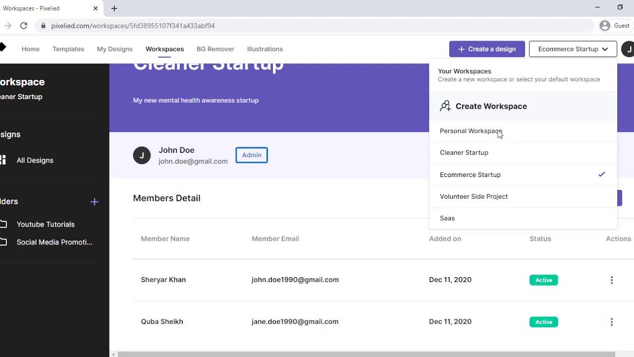 How to add a team member in a workspace