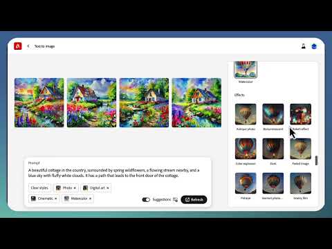 AI Text-to-Image Creation with Adobe Firefly