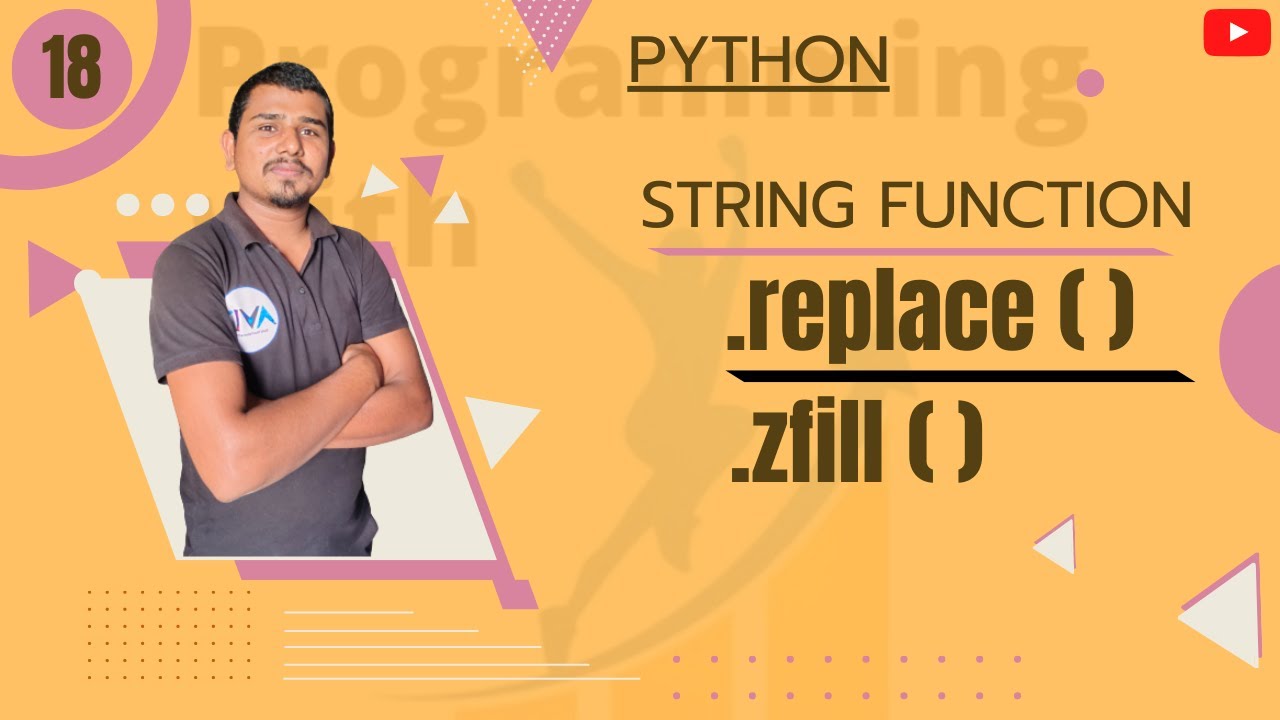 string replace function|string zfill function in python(Hindi) #string #avitsupaul #amit