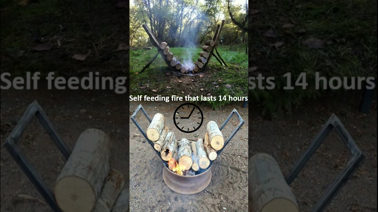 Self feeding fire that lasts 14 hours