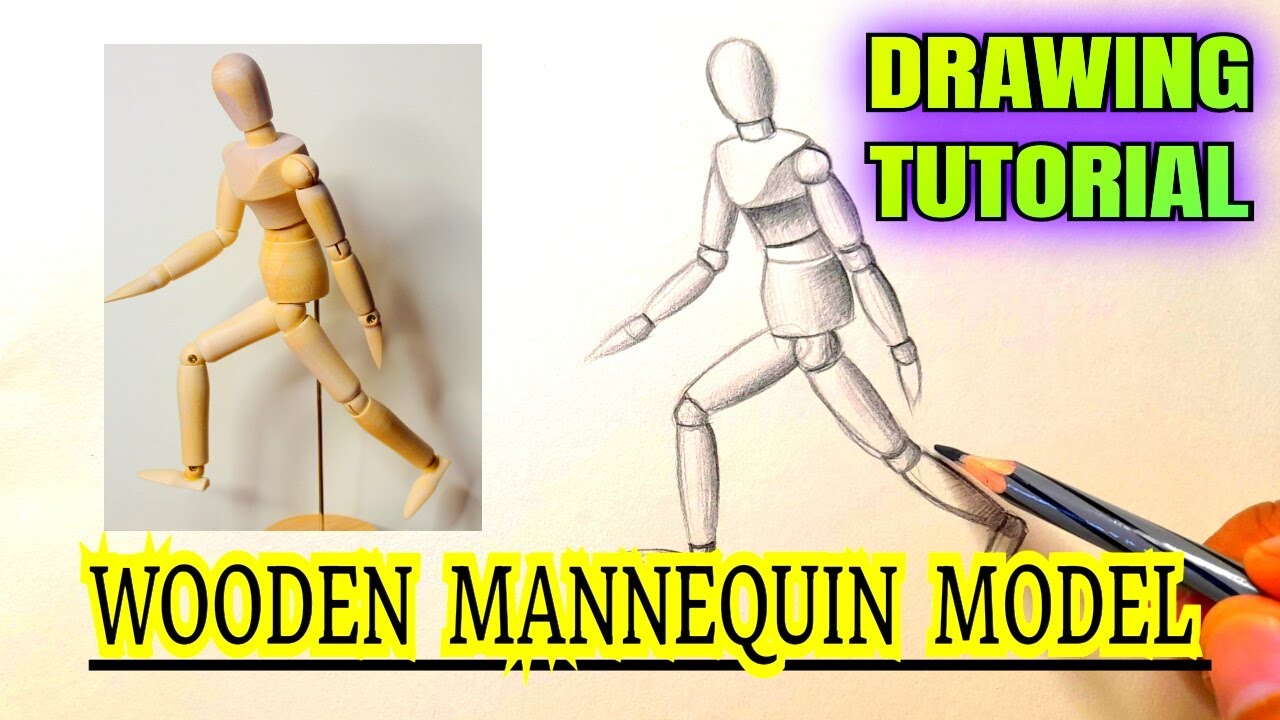How to draw Figure drawing using Wooden Mannequin Model | Figure Drawing Fundamentals Lessons Tips