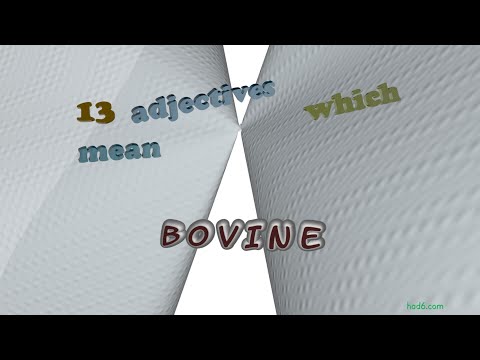 bovine - 13 adjectives with the meaning of bovine (sentence examples)
