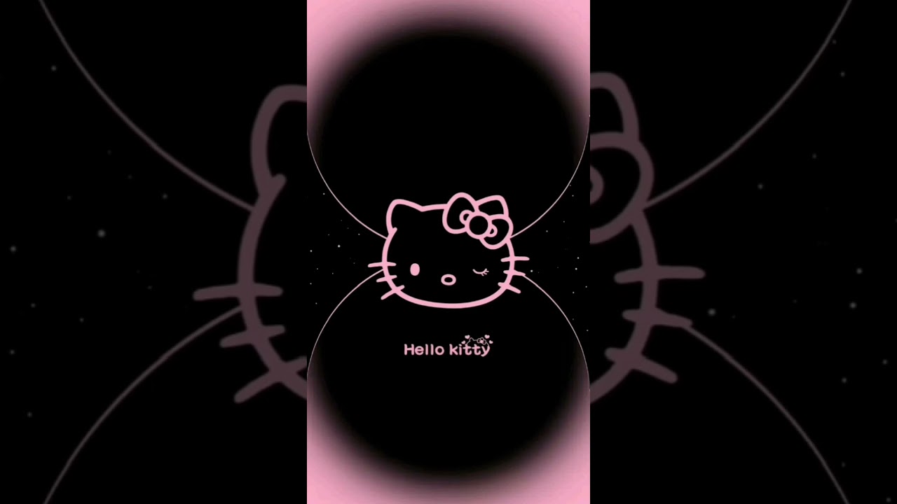 Hello kitty black & pink  wallpaper
